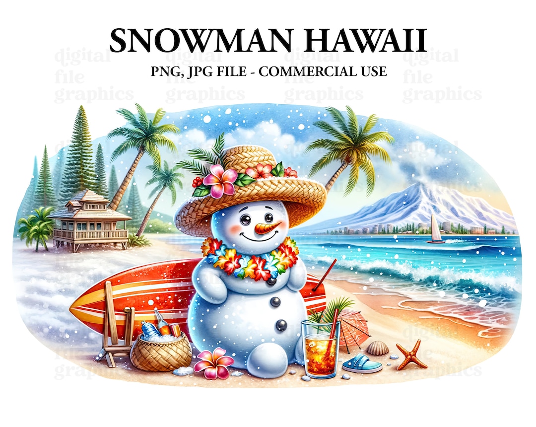 Snowman Christmas Watercolor Clipart Christmas Clipart PNG - Etsy