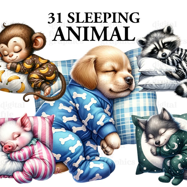 Cute Animals Clipart - Etsy