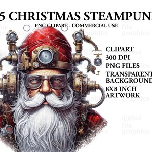 BIG Bundle Christmas Steampunk Clipart Clipart, Steampunk Clipart PNG ...
