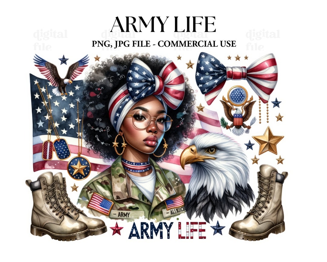 Army Life Mom Watercolor Sublimation, Army Life Clipart PNG, Army Life ...