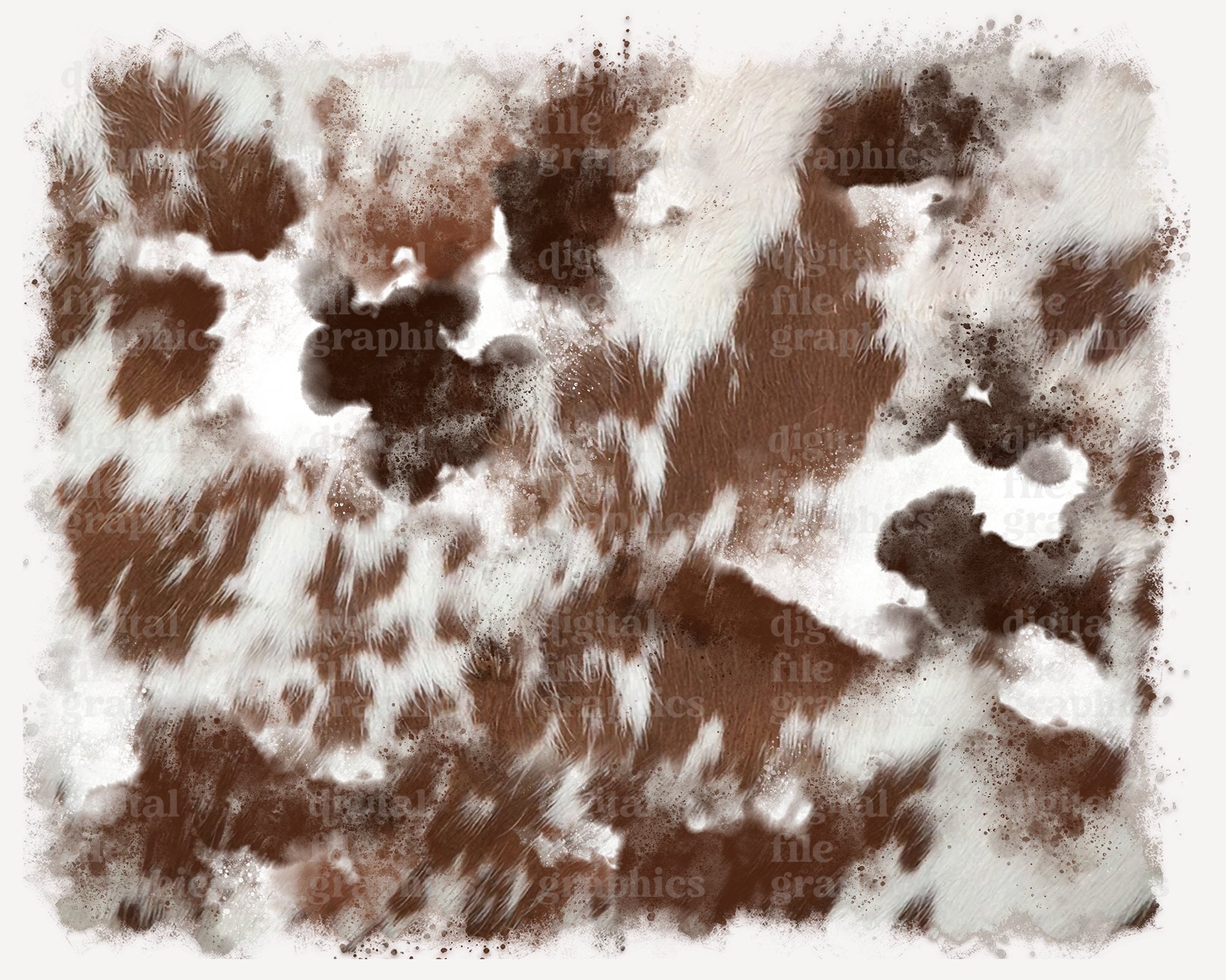 Cowhide Background Brown Cowhide Frame Cowhide Sublimation - Etsy