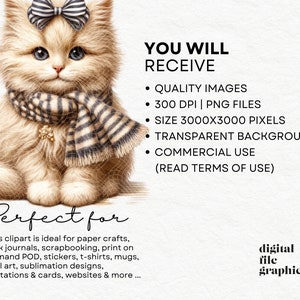 Cute Kittens Watercolor Clipart, Cute Kittens Animal Clipart PNG, Cat ...