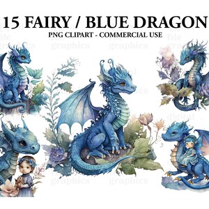 Fantasy Dragons Watercolor Clipart, Magical Mystical Art, Fantasy ...