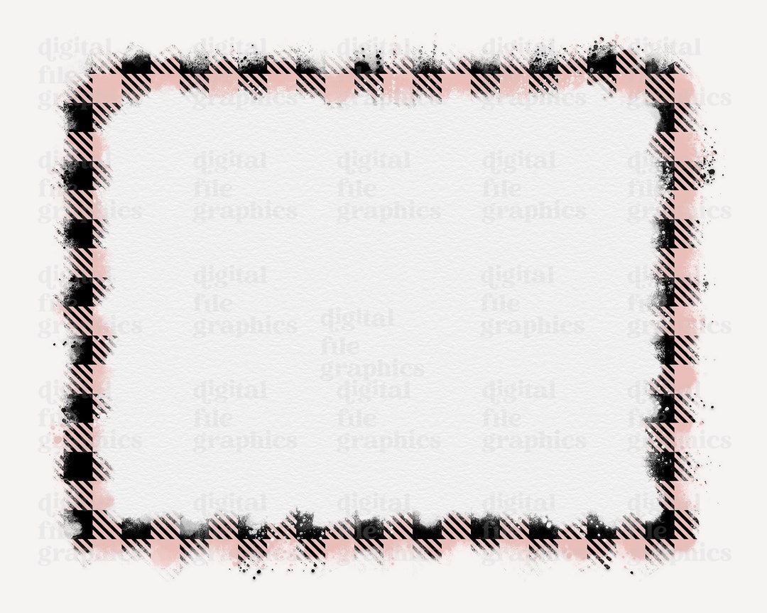 Pink Plaid Frame Sublimation Png, Splash Frame Patch, Frame Plaid ...