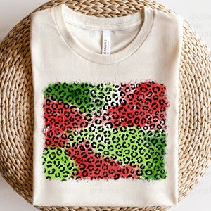 Leopard Sublimation Background PNG, Christmas Leopard Background ...