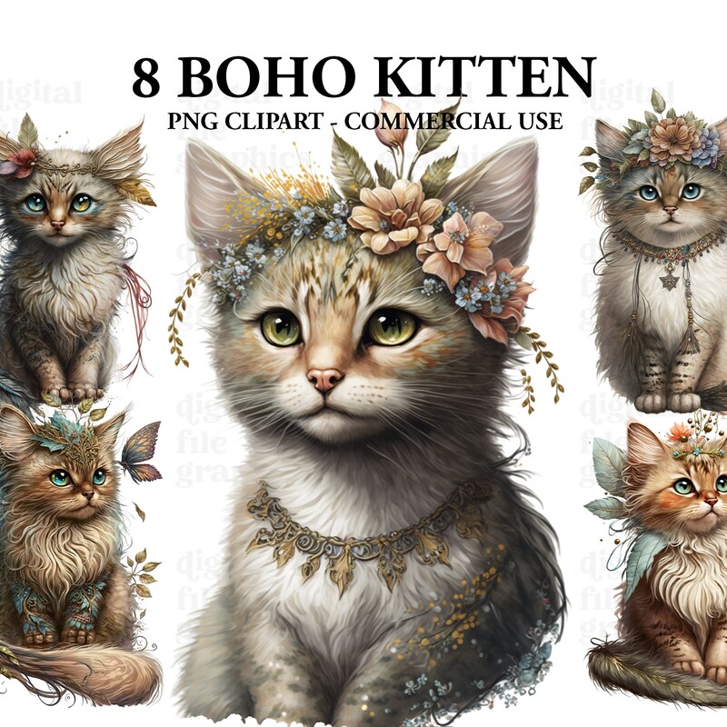 Kitten Clip Art - Etsy