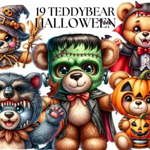 Halloween Teddybear Clipart Clipart, Cartoon Teddybear, Nursery Clipart ...