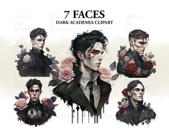 Watercolor Dark Academia Clipart - Etsy
