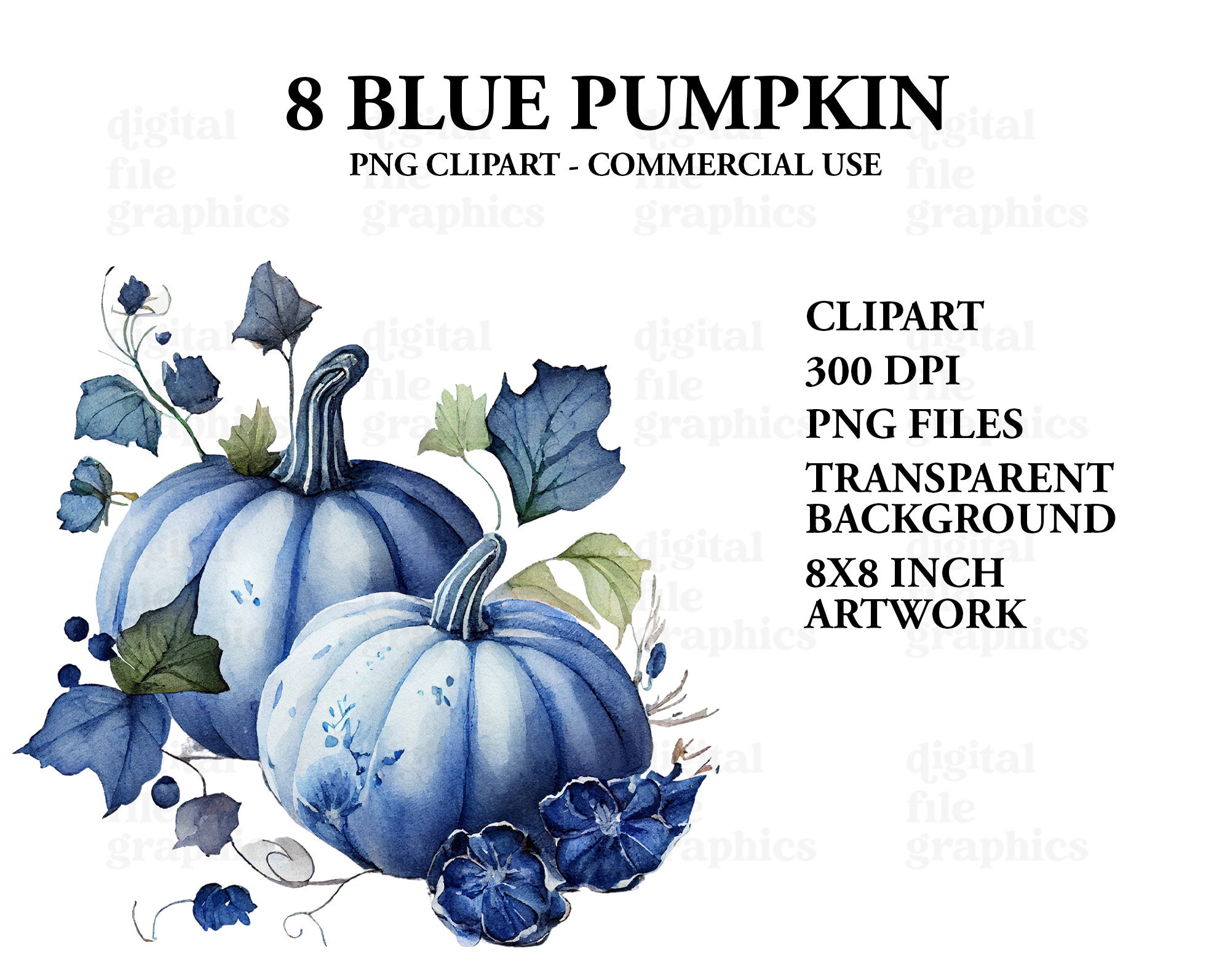 Blue Pumpkin Clip Art