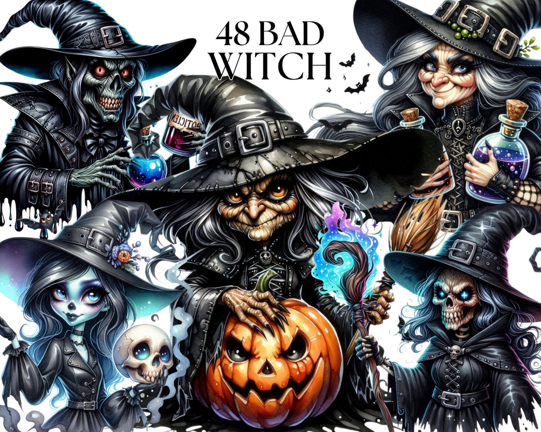 Halloween Bad Witch Clipart Clipart, Cartoon Witch, Magic Witch Clipart ...