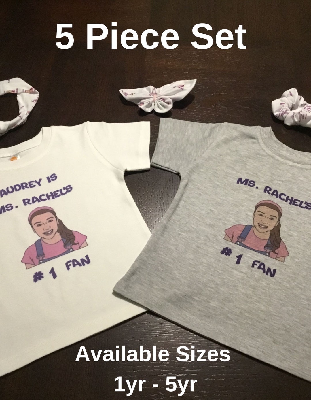 5 Piece Ms Rachel Set, Personalized Toddler Clothing, Ms Rachel ...