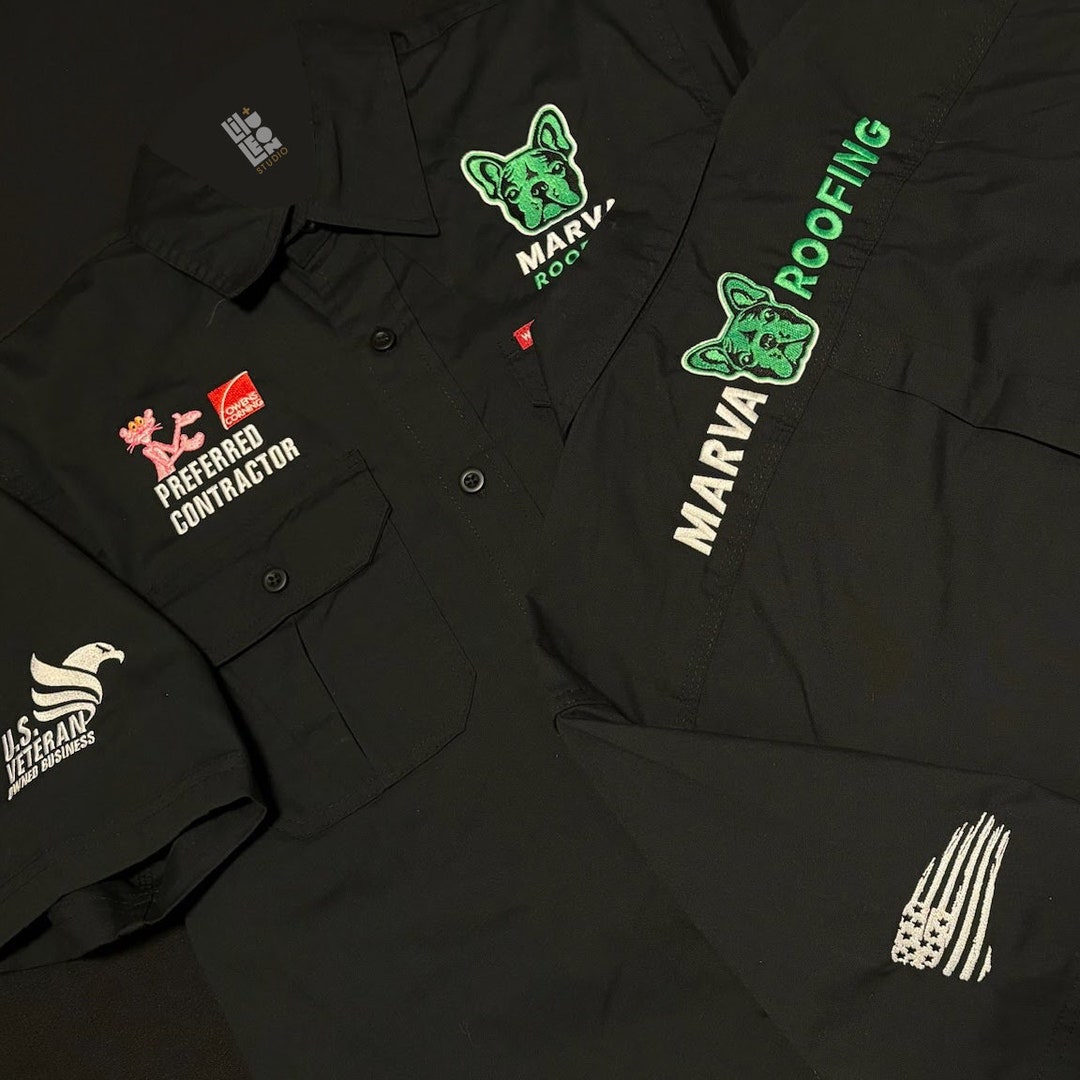 Personalized Fishing Shirt: Custom Embroidered Logo Button-down - Etsy