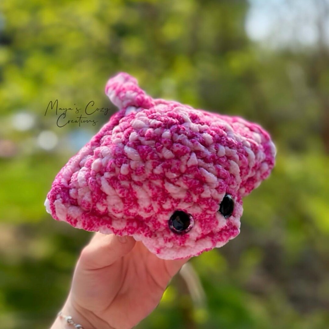 Crochet Pink Stingray Plushie - Etsy