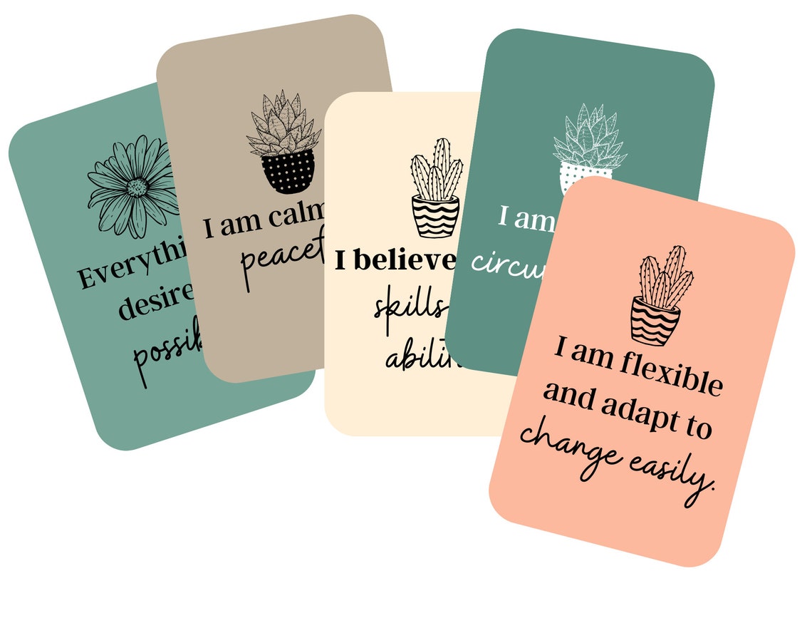 Affirmation Cards 35 Affirmation Cards Positive - Etsy