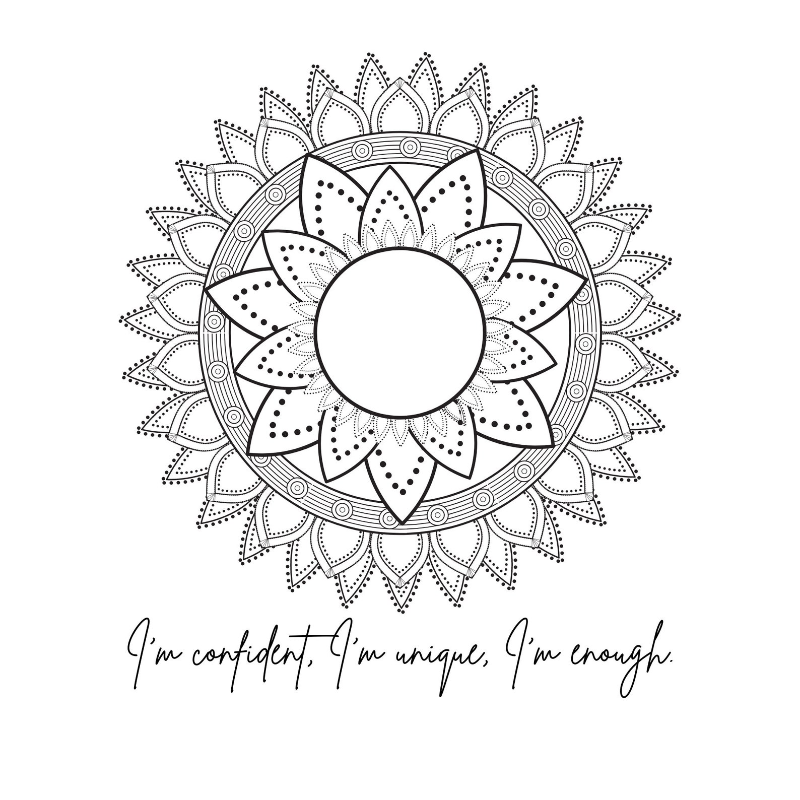 I AM AFFIRMATIONS | 32 Mandalas Coloring Pages | Powerful | Confidence ...