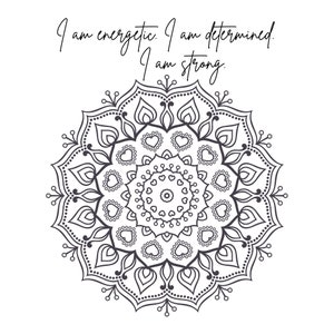I AM AFFIRMATIONS | 32 Mandalas Coloring Pages | Powerful | Confidence ...