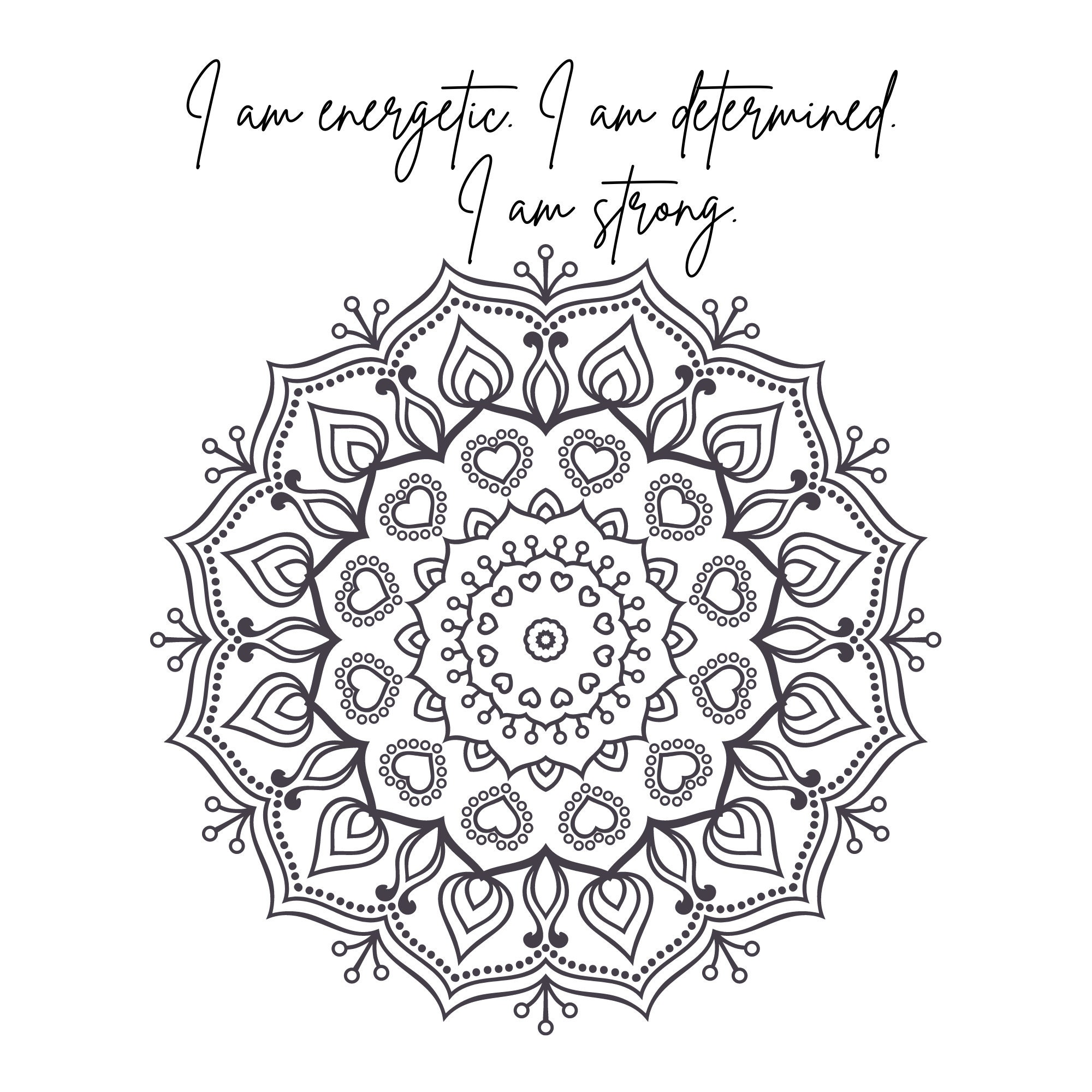 I AM AFFIRMATIONS | 32 Mandalas Coloring Pages | Powerful | Confidence ...
