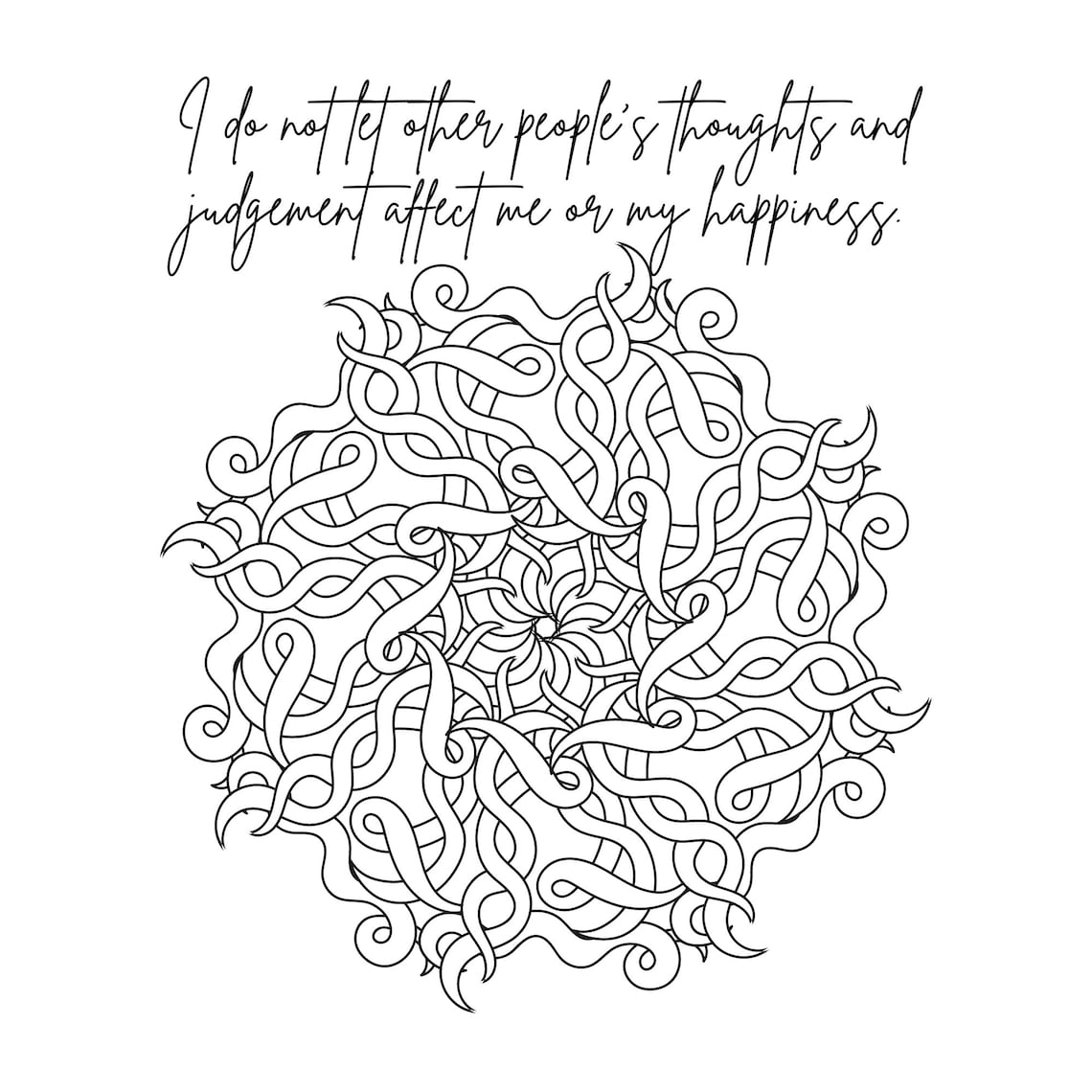 I AM AFFIRMATIONS 32 Mandalas Coloring Pages Powerful Confidence Self ...