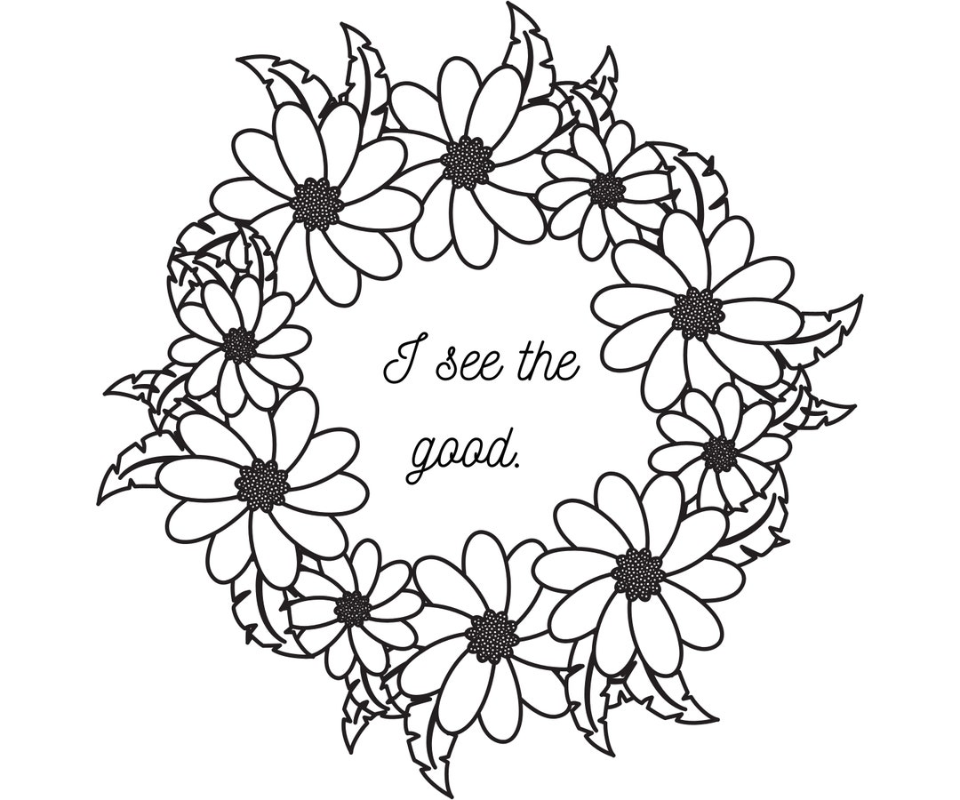 20 Coloring Wreaths | Affirmation Coloring Wreaths | Coloring ...