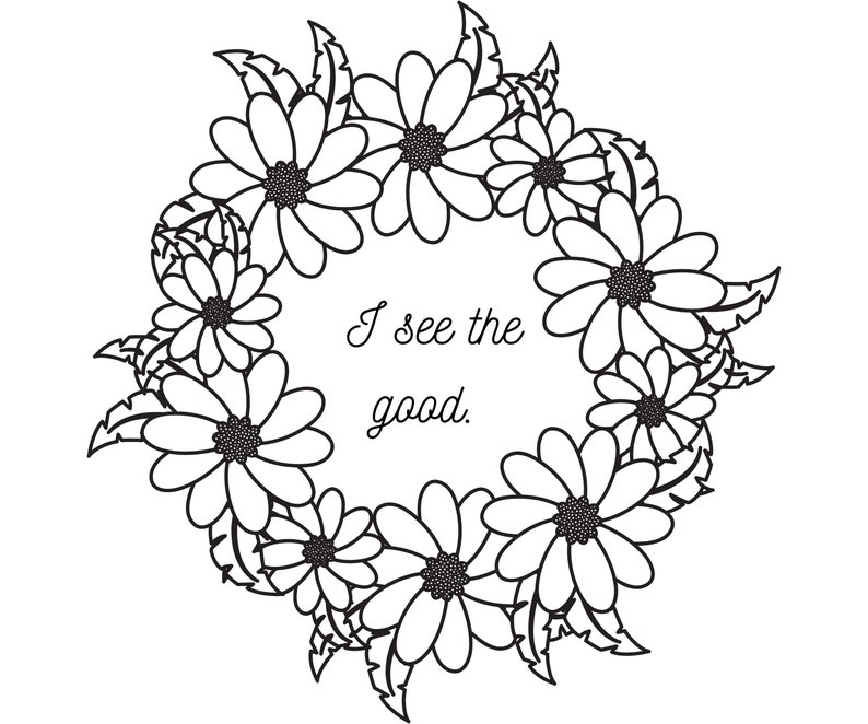 20 Coloring Wreaths | Affirmation Coloring Wreaths | Coloring ...