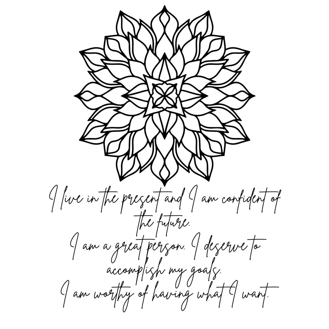 I AM AFFIRMATIONS | 32 Mandalas Coloring Pages | Powerful | Confidence ...