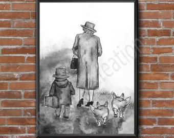 Paddington Bear and the Queen Print - Etsy UK