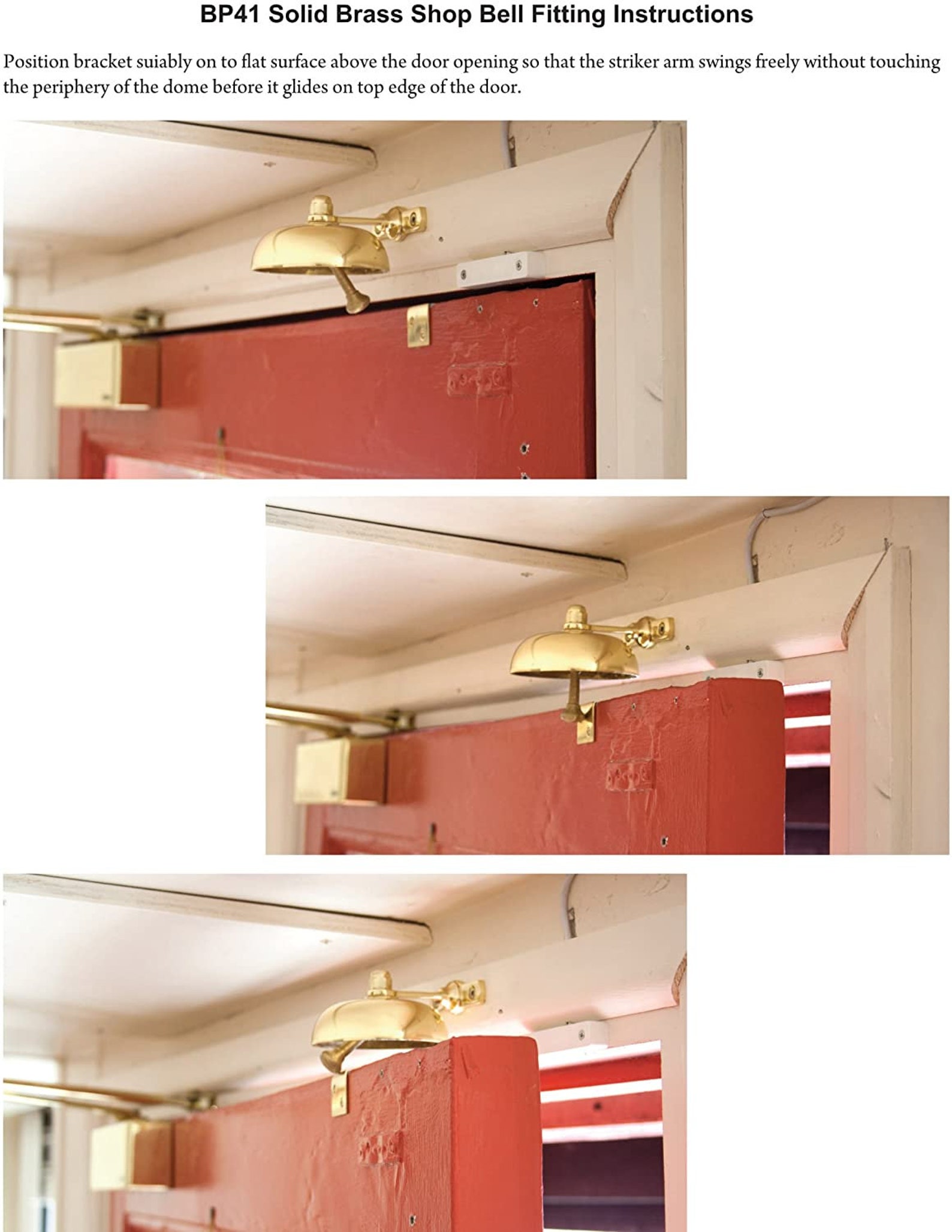 Traditional Solid Brass Shop Door Bell - Etsy