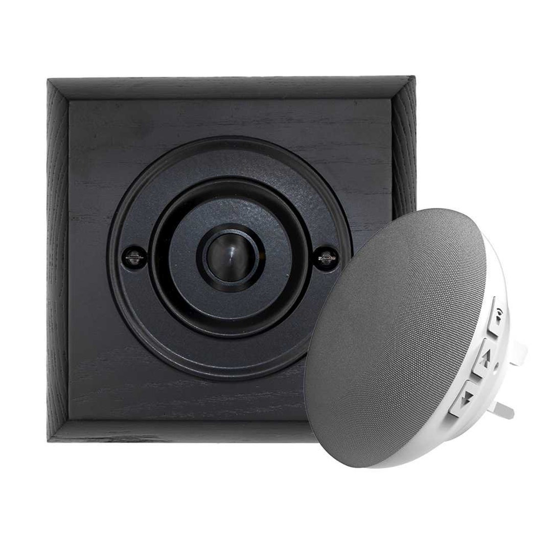 Modern Contemporary Square Wireless Doorbell in Black Ash and Black ...