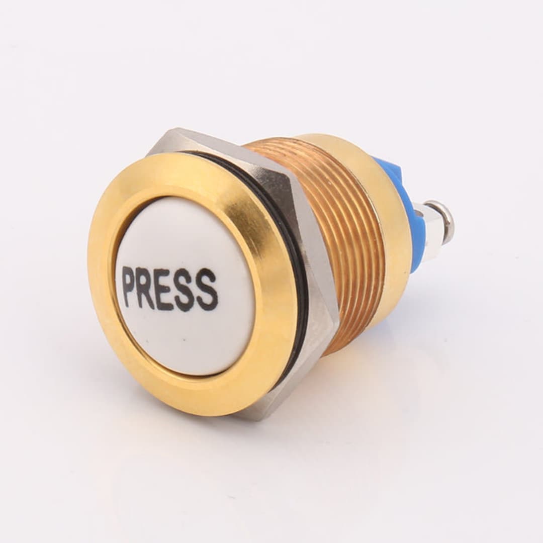 Brass With White Press Bell Push Button (centre Only) - Dbw-19bspo - Etsy
