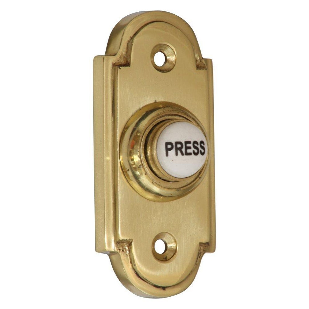Polished Brass Stepped Shaped Wired Bell Push Button With China Press ...