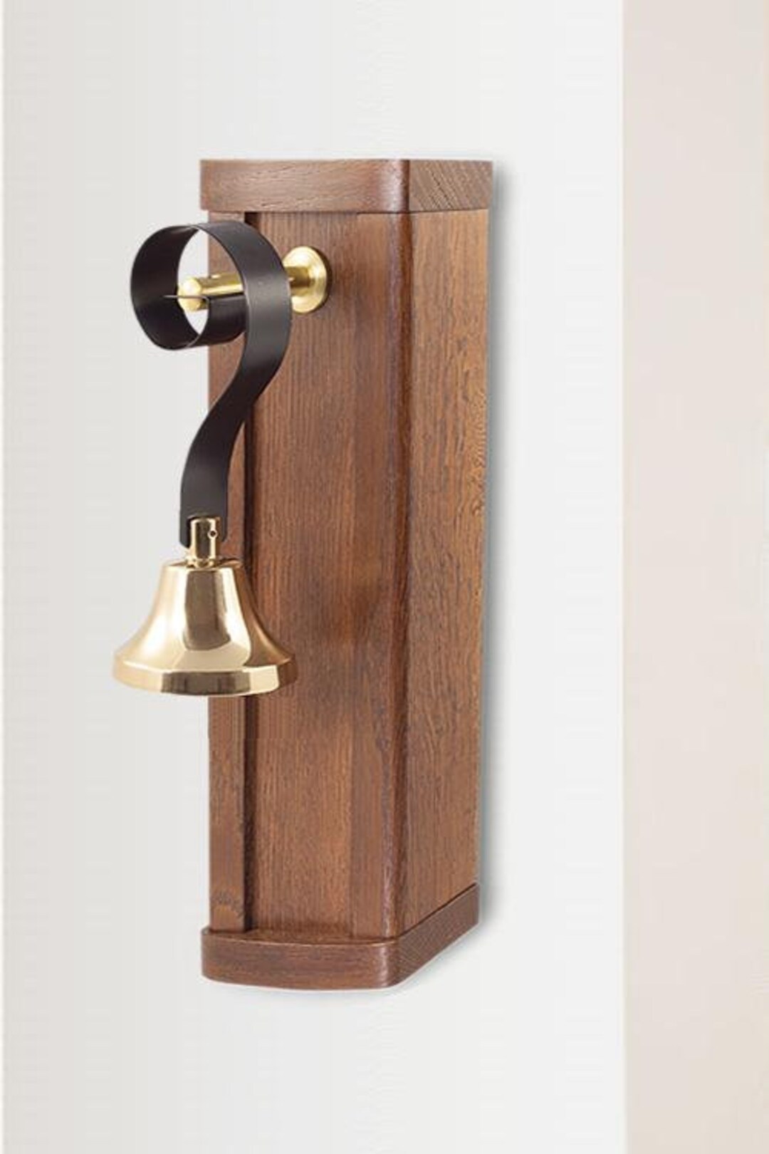 Wall Mounted Wired Victorian Style Brass and Mahogany Butlers Bell ...