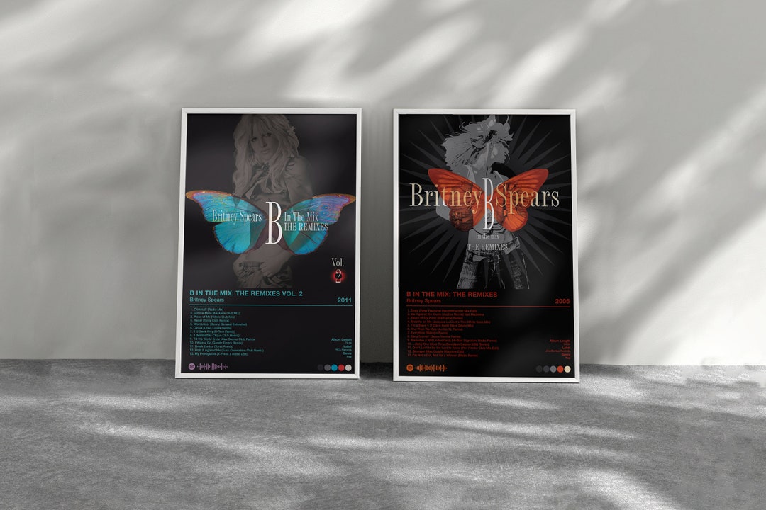 B in the Mix Posters Britney Album Poster Bundle Set of 2 , Album ...