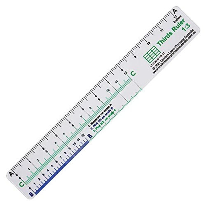 Math-free Rulers fibonacci, Thirds, or Halving - Etsy