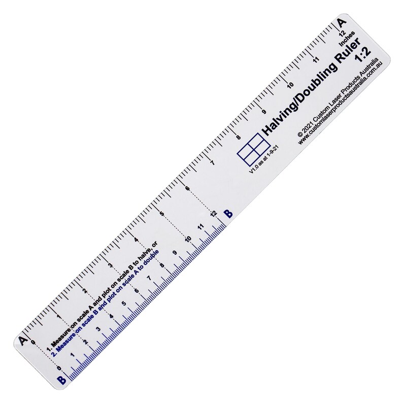 Math-free Rulers fibonacci, Thirds, or Halving - Etsy