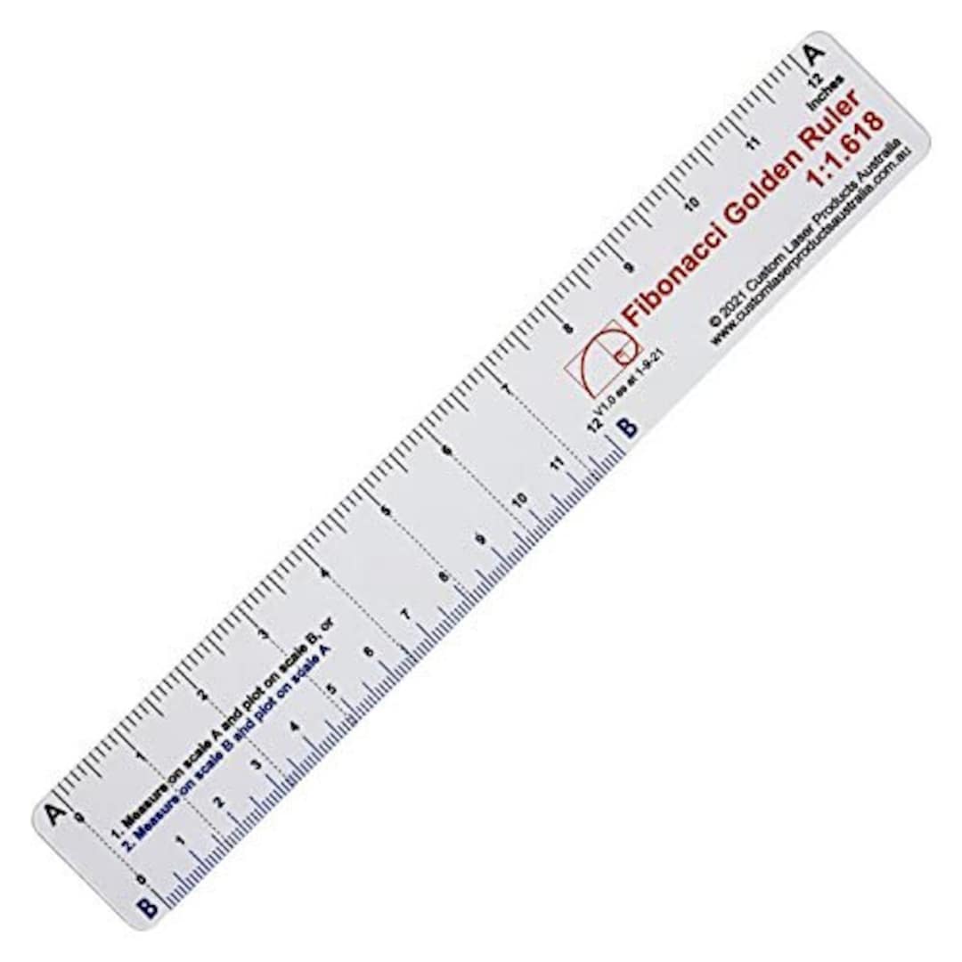 Math-free Rulers fibonacci, Thirds, or Halving - Etsy