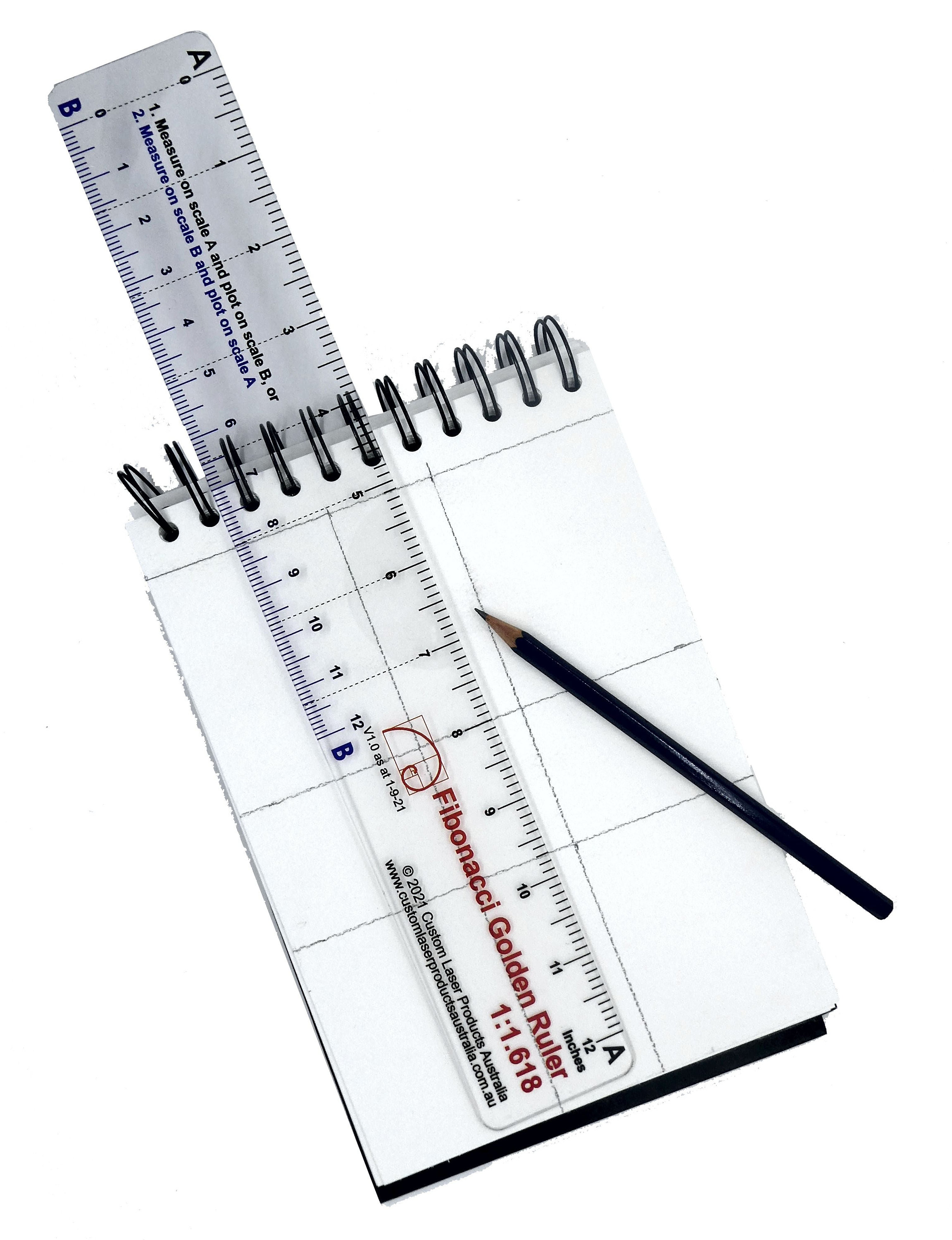 Math-free Rulers fibonacci, Thirds, or Halving - Etsy