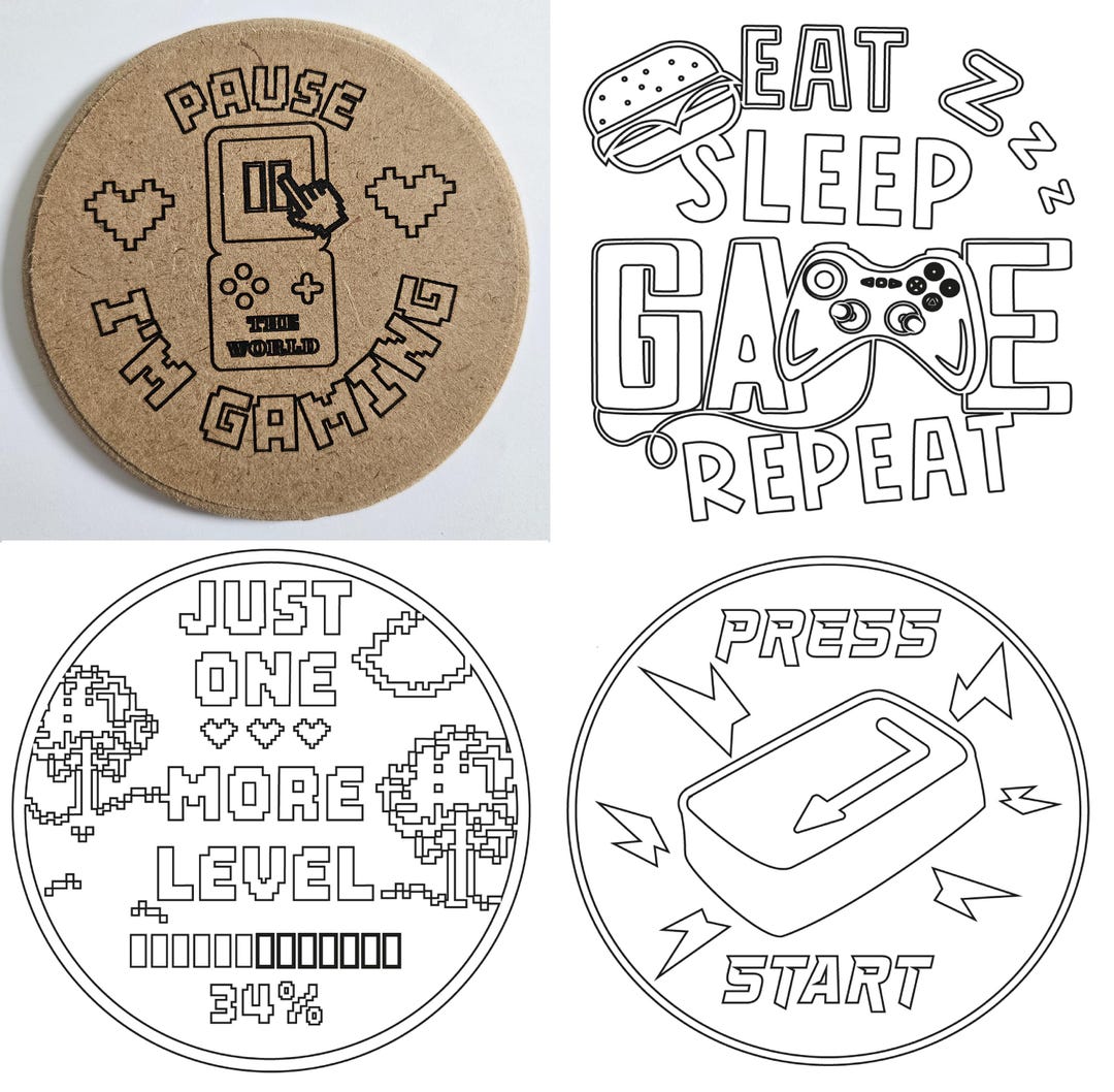 Secret Santa Gamer Wooden Engraved Gaming Coaster - Etsy