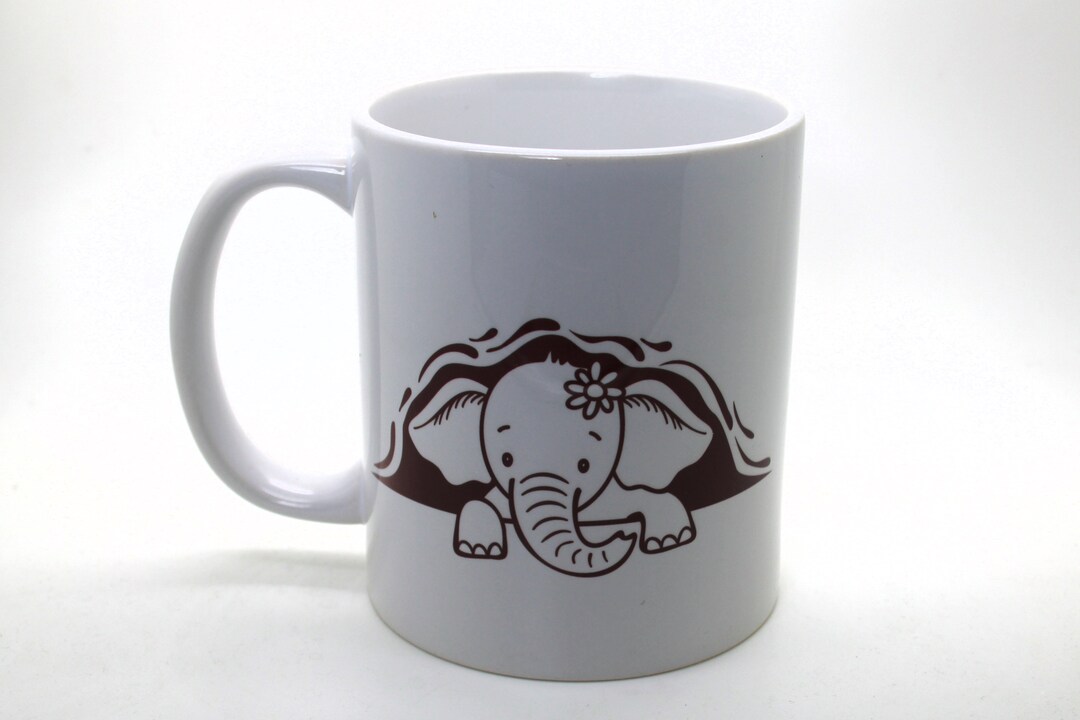 Peeping Elephant Mug, Cute Elephant Mug, Peeping Elephant Image Mug - Etsy