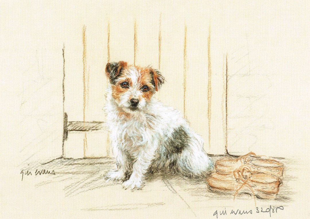Jack Russell Terrier Limited Edition Art Print by Gill Evans (11x8 ...