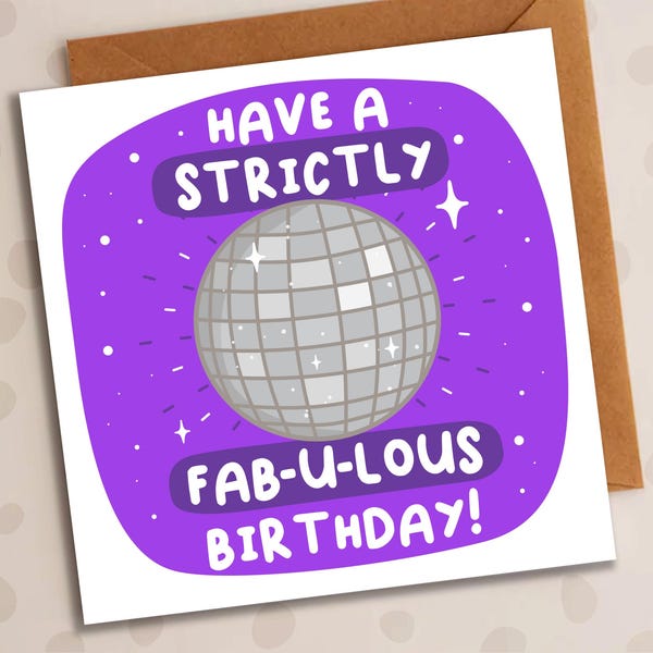 Strictly Birthday Card - Etsy UK
