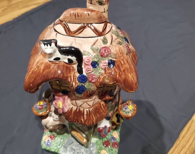 Ceramic Thatched Cottage Medium Tea Light Candle Holder - Etsy