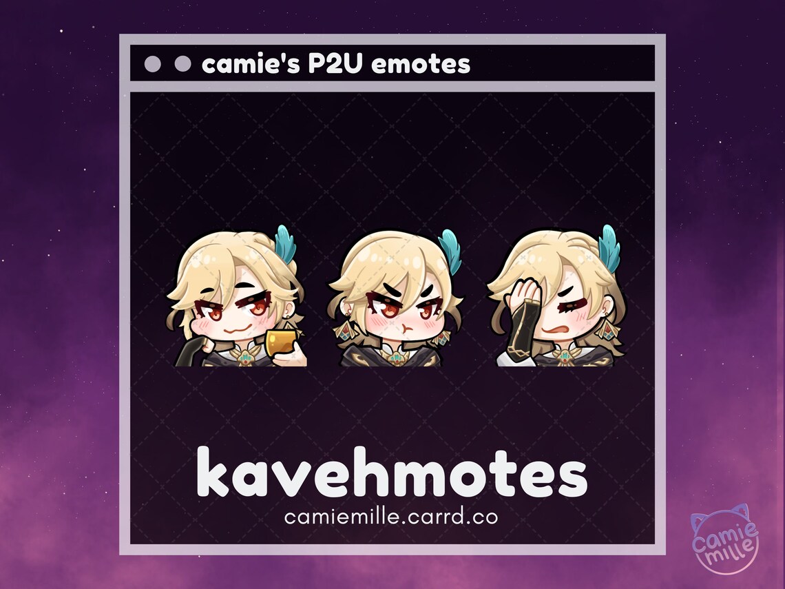 Kaveh Genshin Impact Inspired Emotes for Twitch or Discord Sumeru ...