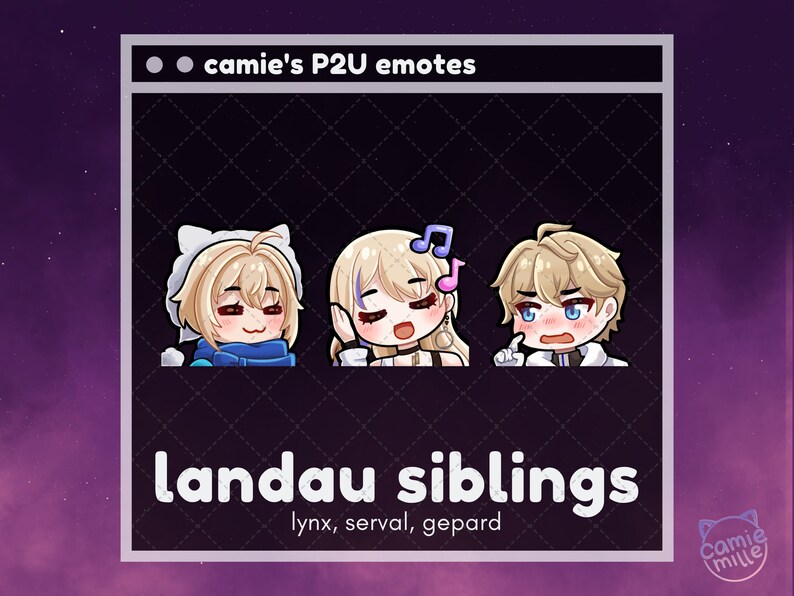 Lynx, Serval, Gepard Landau Siblings Honkai: Star Rail Inspired Emote ...