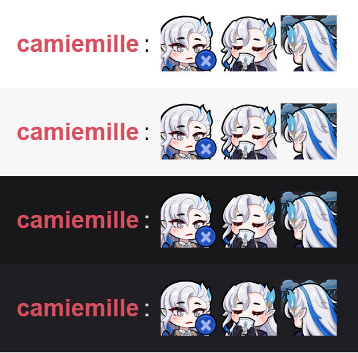 Neuvillette Genshin Impact Inspired Emote Set for Twitch, Youtube or ...