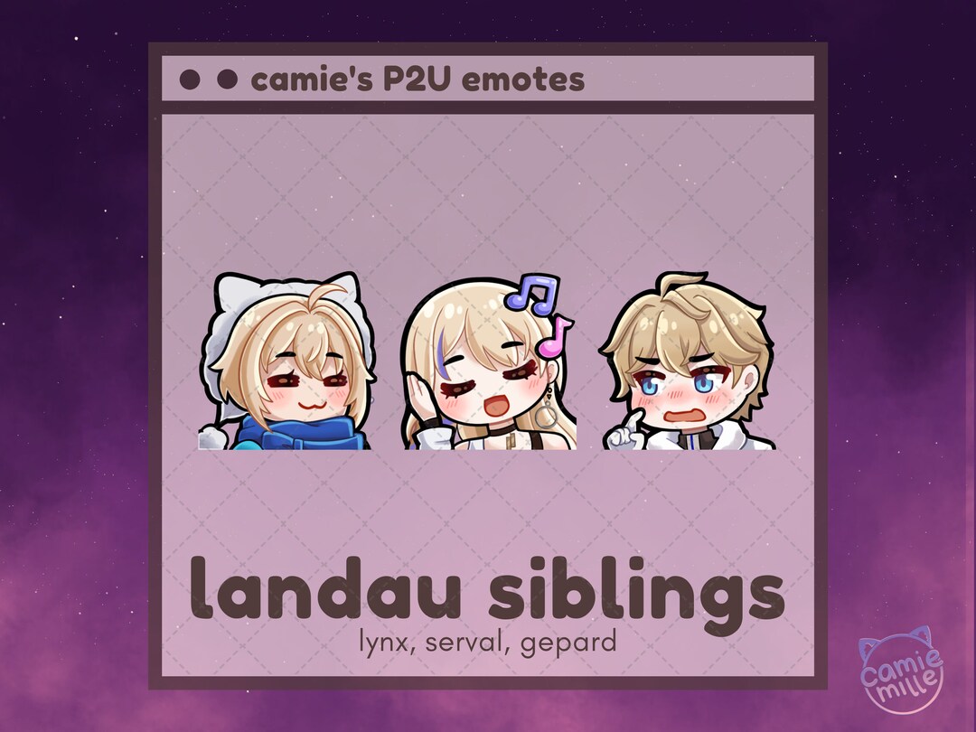 Lynx, Serval, Gepard Landau Siblings Honkai: Star Rail Inspired Emote ...