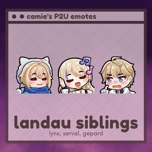 Lynx, Serval, Gepard Landau Siblings Honkai: Star Rail Inspired Emote ...
