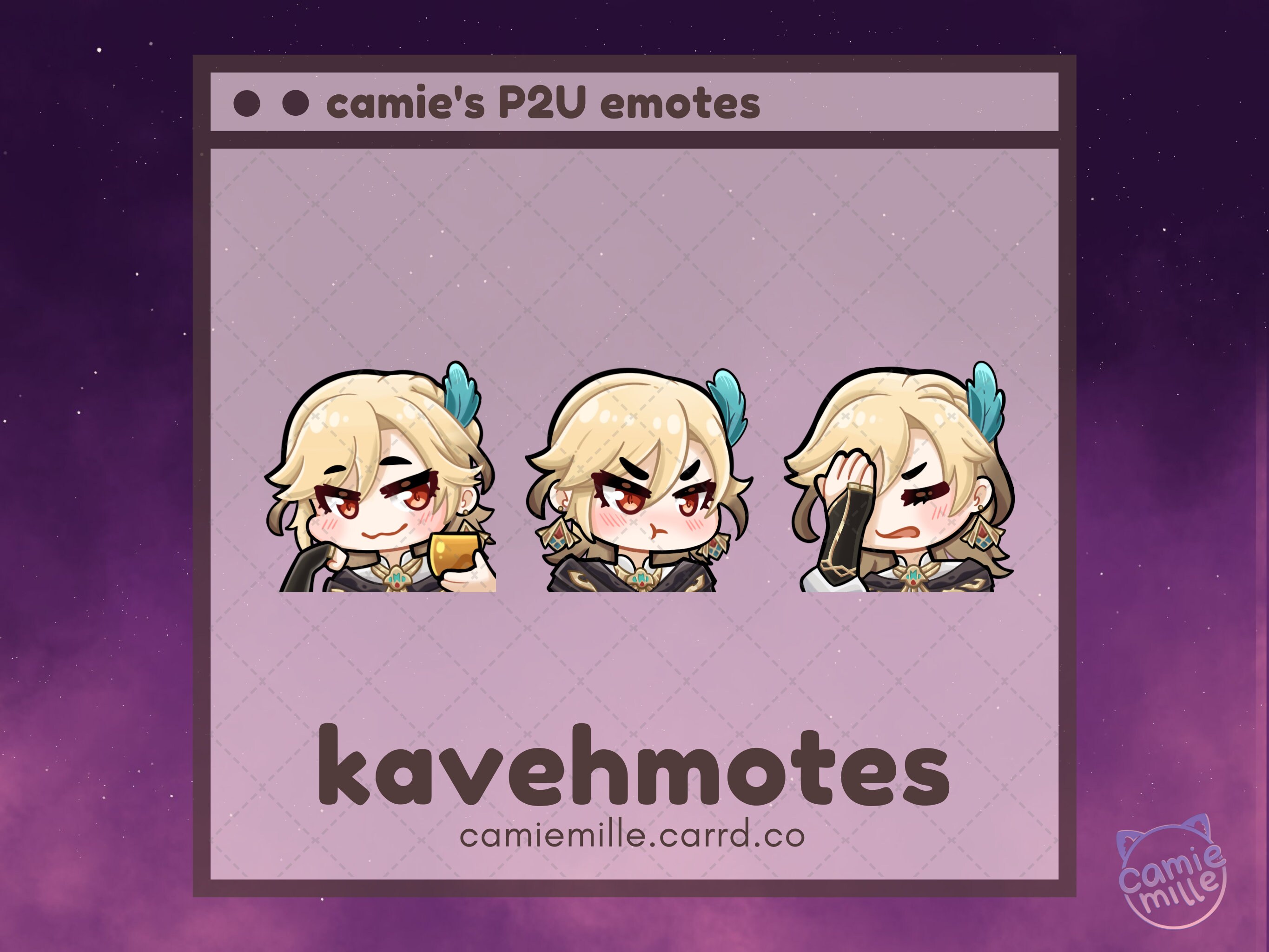 Kaveh Genshin Impact Inspired Emotes for Twitch or Discord Sumeru ...