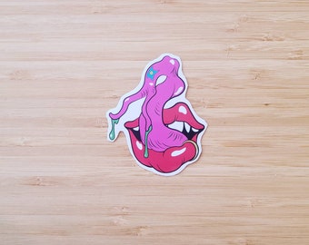 Cute Acid Trip Moon: Enchanting Galaxy Art Sticker Pack - Etsy