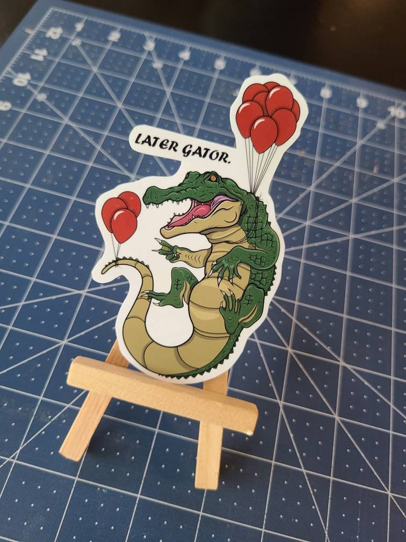 Alligator Sticker / Later Gater / Cute Alligator Sticker - Etsy