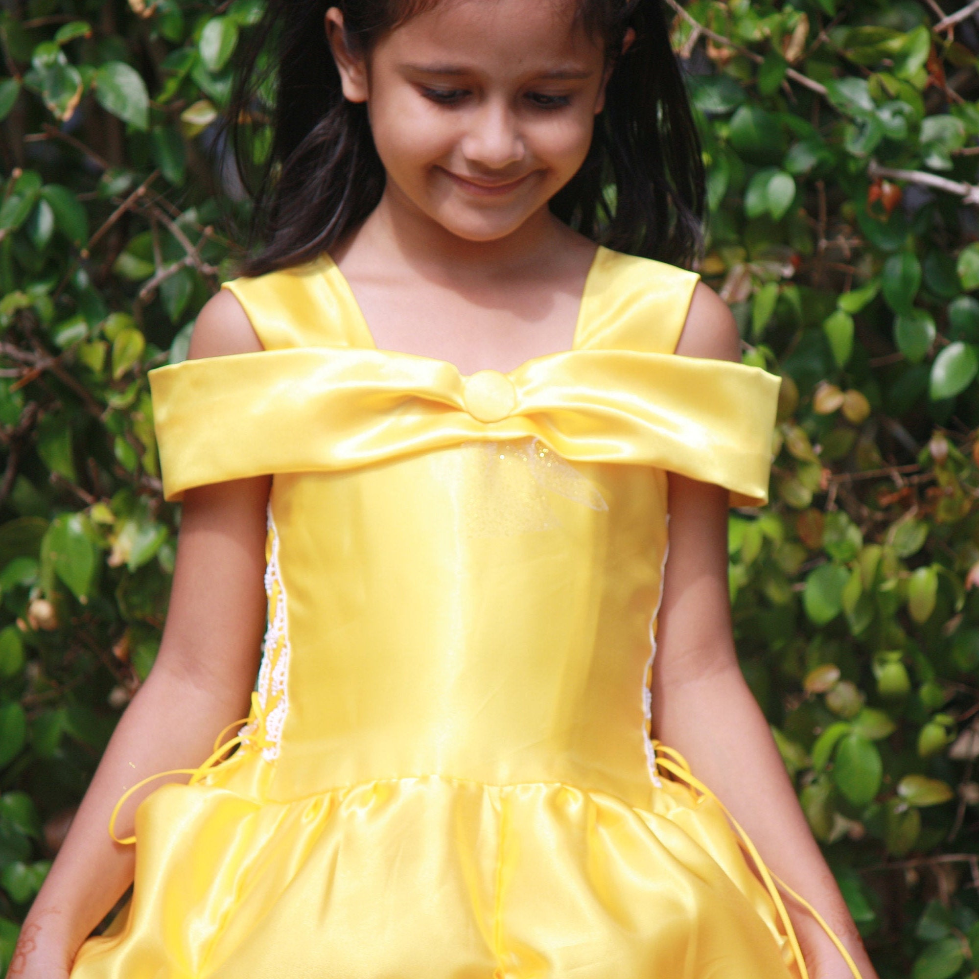 Girls Belle Dress, Princess Dress, Yellow Dress, Girls Party Dress - Etsy
